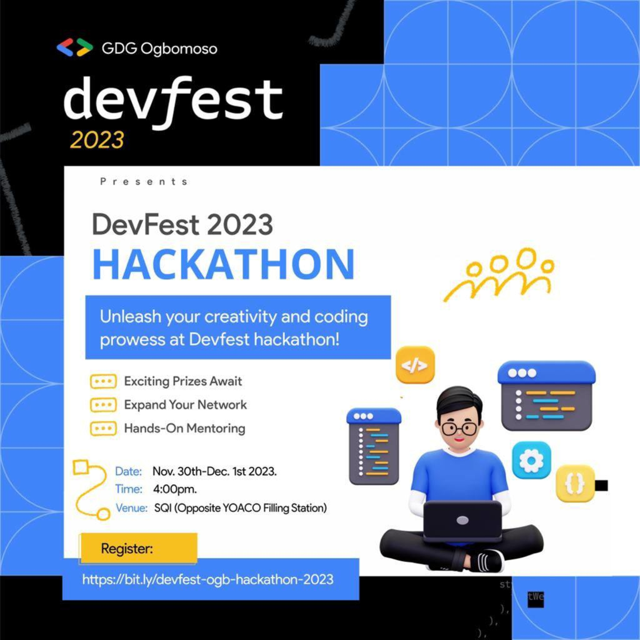 See DevFest 2023 Hackathon at Google Developer Groups GDG Ogbomoso
